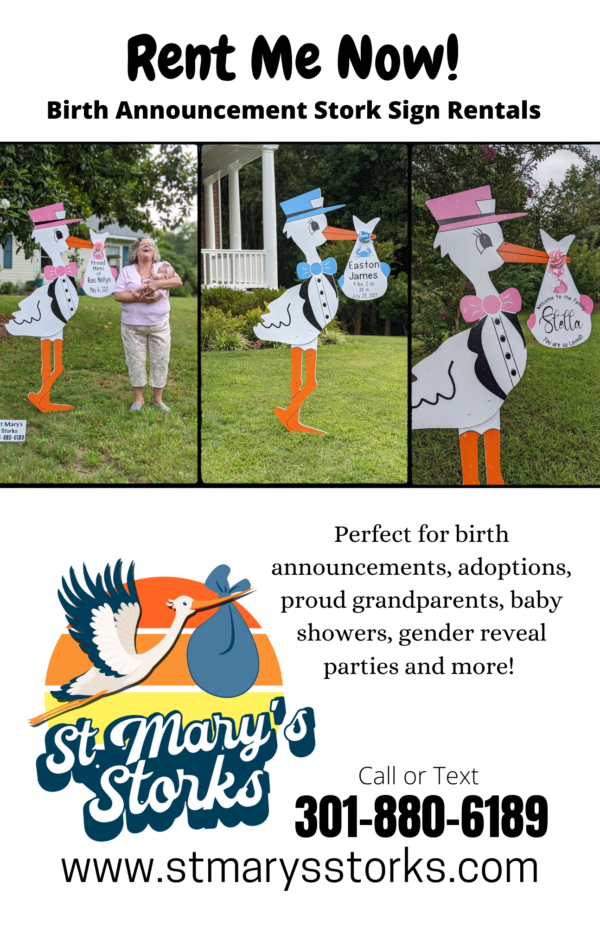 Birth Announcement Stork Signs - St. Mary's Storks
